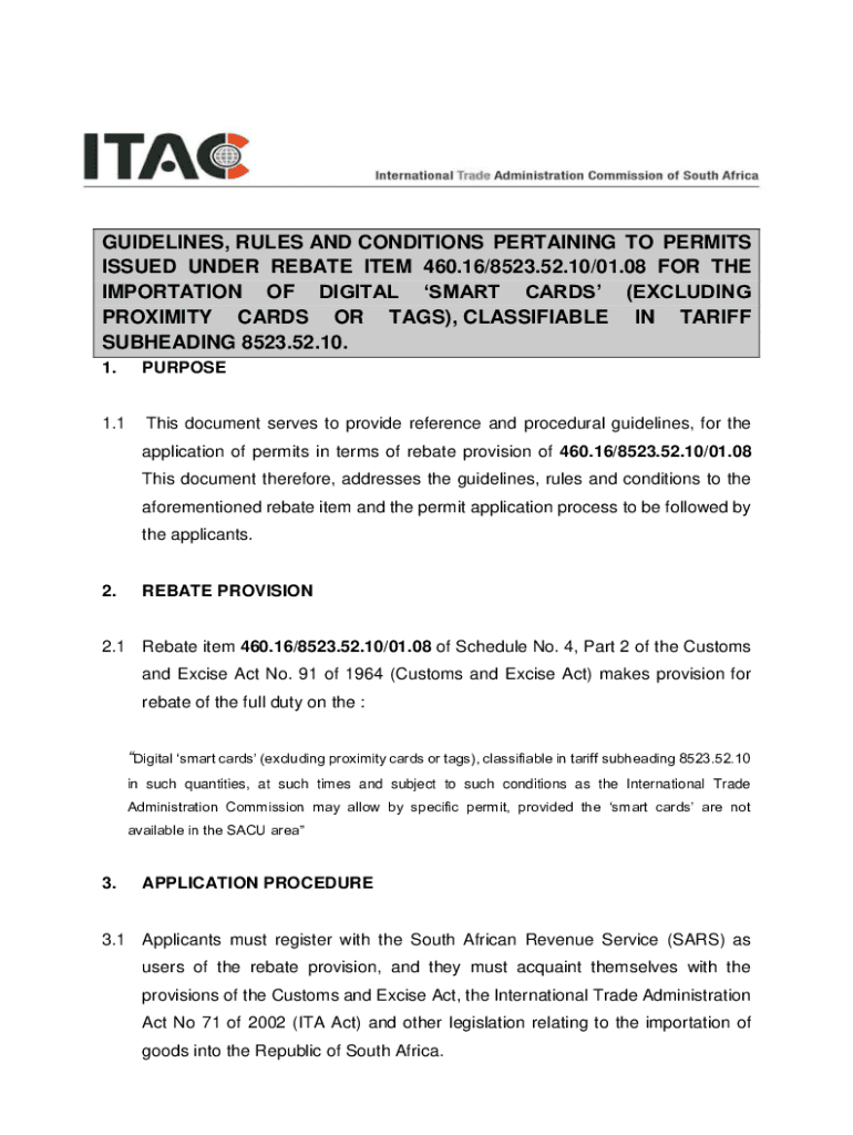 Fillable Online GUIDELINES AND CONDITIONS PERTAINING TO THE USE MADE OF ...