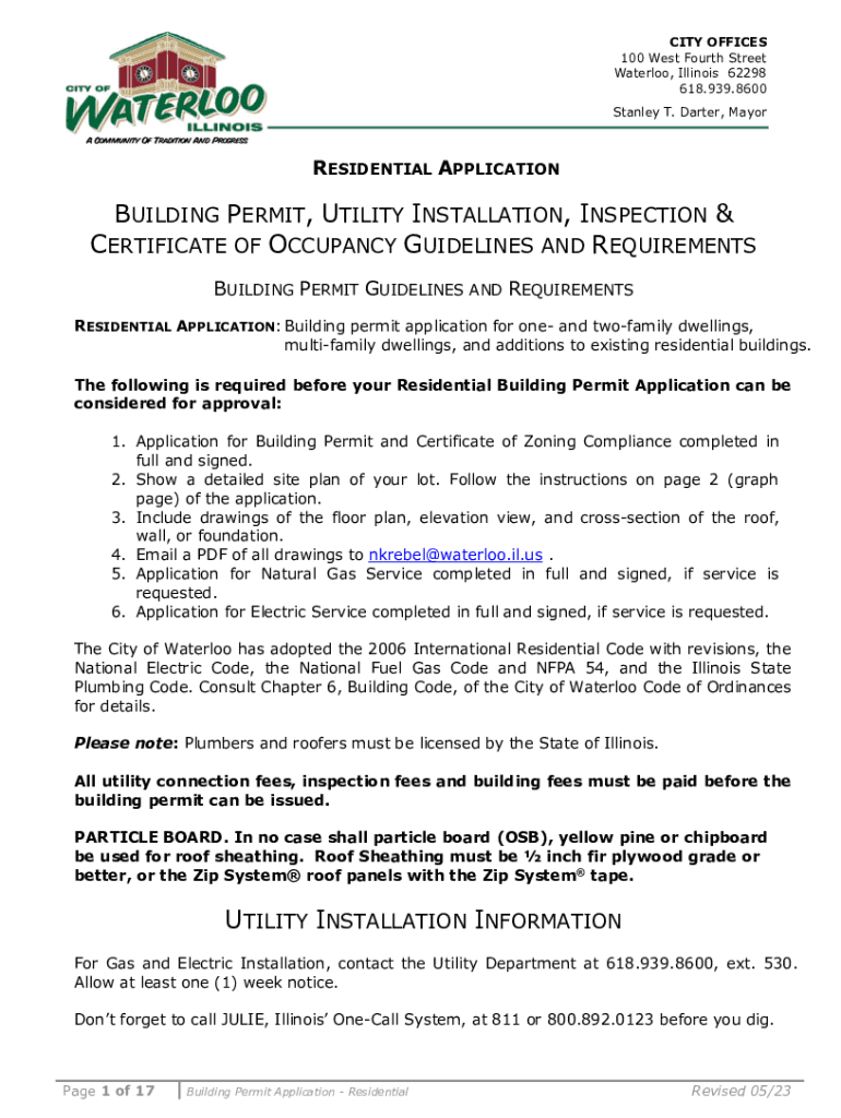 Fillable Online building permit, inspection & certificate of occupancy ...