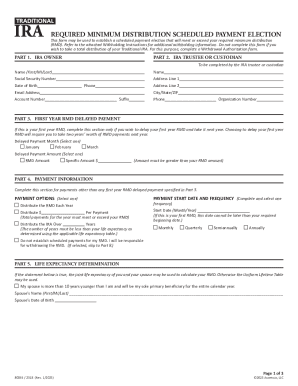 Fillable Online IRA Required Minimum Distribution Election Form Fax ...