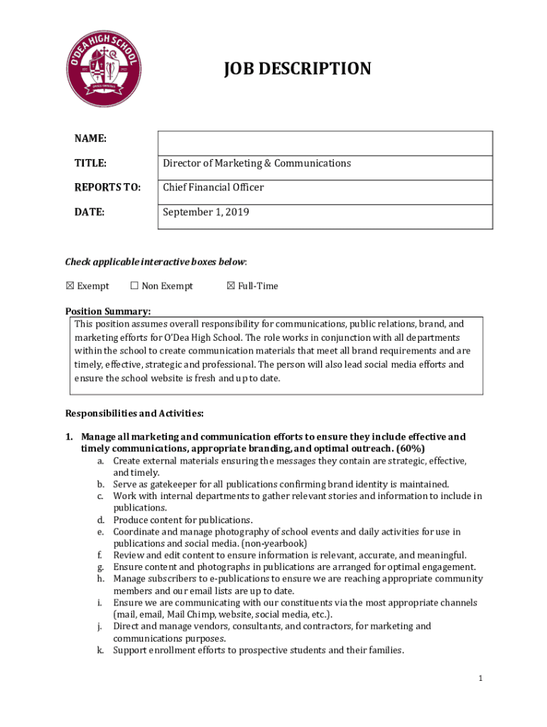 Fillable Online 15 Marketing Job Titles + The Roles That Leaders Plan ...