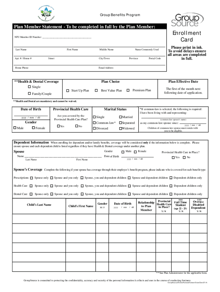 Fillable Online group-benefits-program-supplemental-info-form.pdf Fax ...
