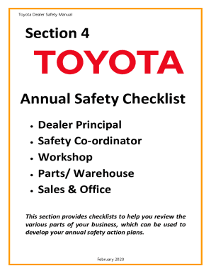 Fillable Online Dealership Safety Checklists You Need Review Right Now ...