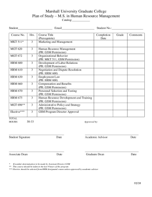 Fillable Online plan-of-study-form.pdf Fax Email Print - pdfFiller
