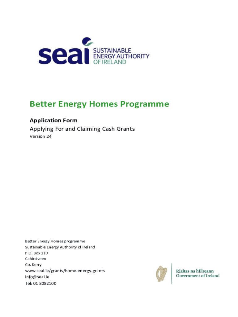 Fillable Online Better Energy Warmer Homes Scheme - Application Form ...