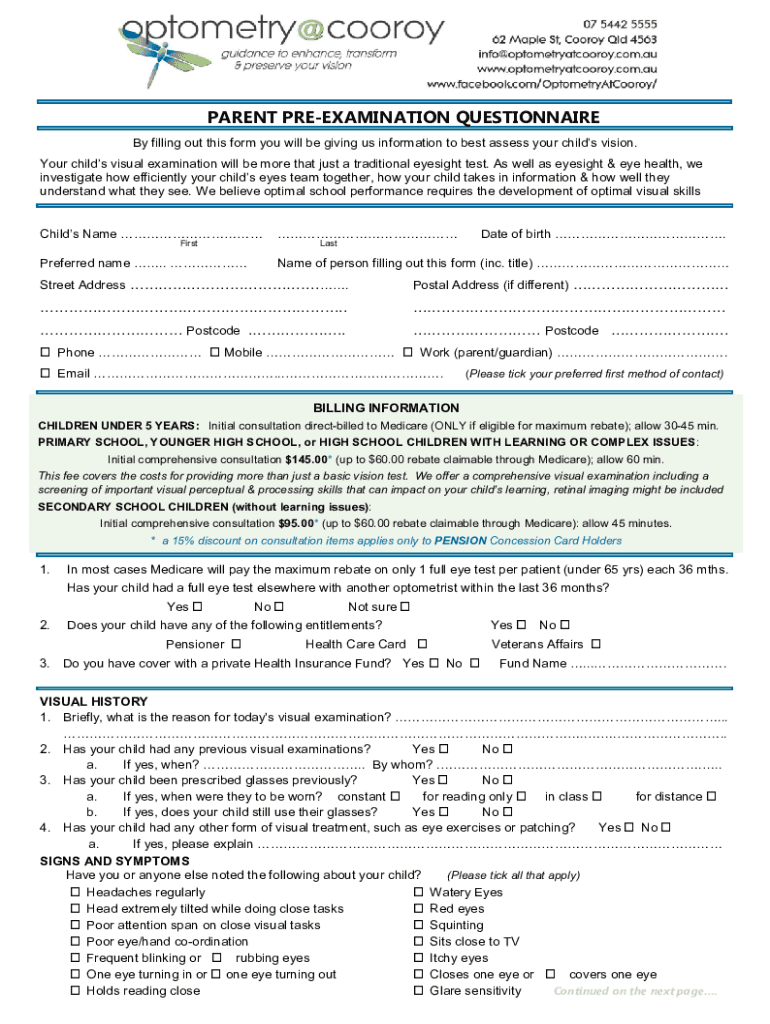 Fillable Online Eye Examination Testability in Children with Autism and ...