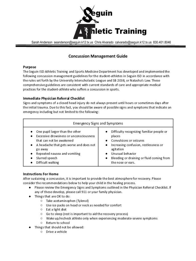Fillable Online suggested-guidelines-for-management-of-concussion-in ...