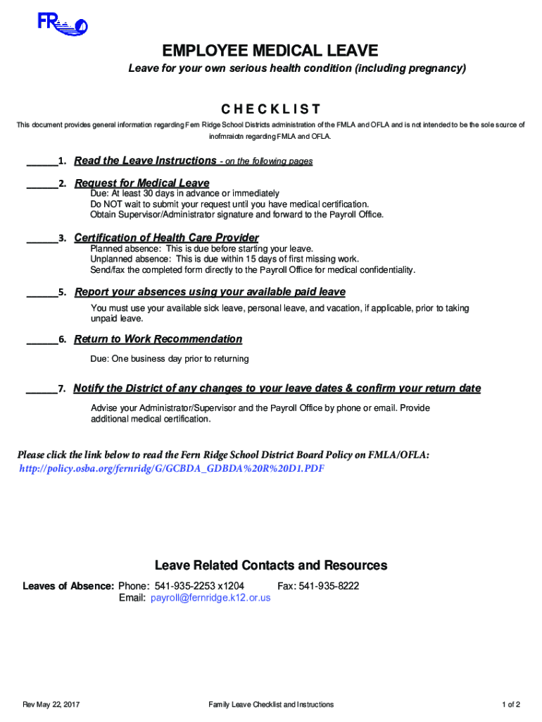 Fillable Online EMPLOYEE MEDICAL LEAVE Fax Email Print - pdfFiller