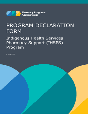 Fillable Online PROGRAM DECLARATION FORM Fax Email Print - pdfFiller