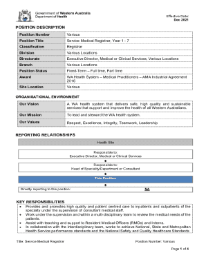Fillable Online SMR Job Description Form Fax Email Print - pdfFiller