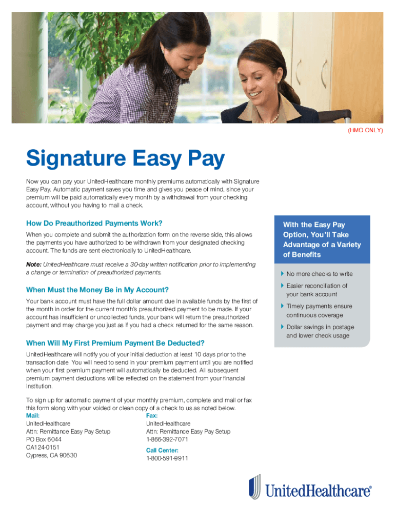 Fillable Online Signature Easy Pay Form for HMO Plans Fax Email Print ...