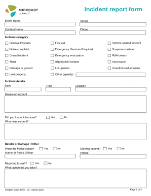 Fillable Online INCIDENT REPORT FORM: - Oklahoma.gov Fax Email Print - pdfFiller