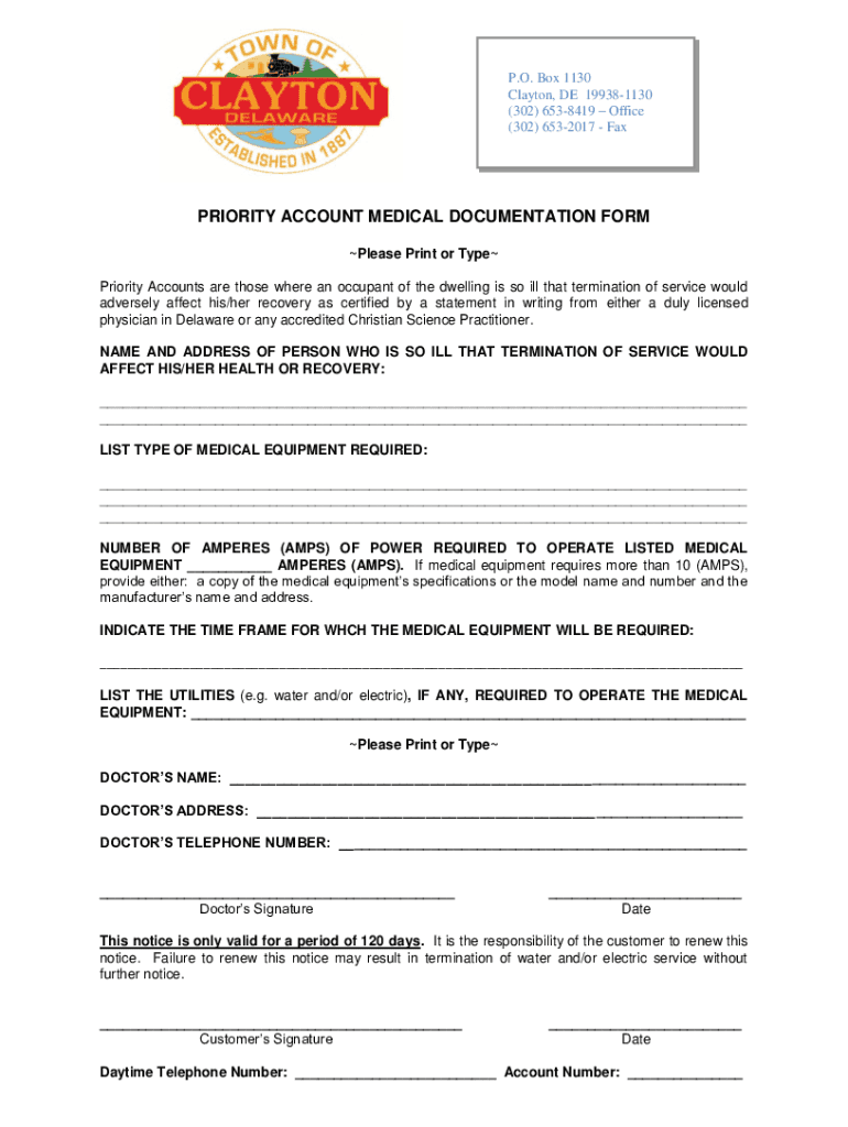 Fillable Online Clayton DE - information about the town and its administration Fax Email Print ...