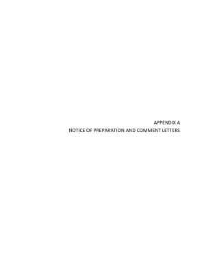 Fillable Online Appendix A - Notice of Preparation and Comment Letters ...