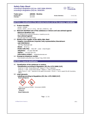 Fillable Online SAFETY DATA SHEET S1125 Adhesive Fax Email Print ...