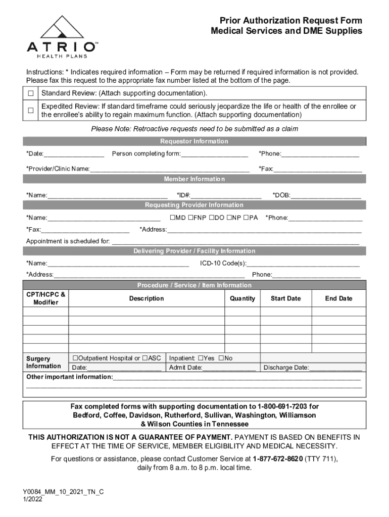 Fillable Online Prior Authorization for Durable Medical Equipment (DME) Fax Email Print - pdfFiller