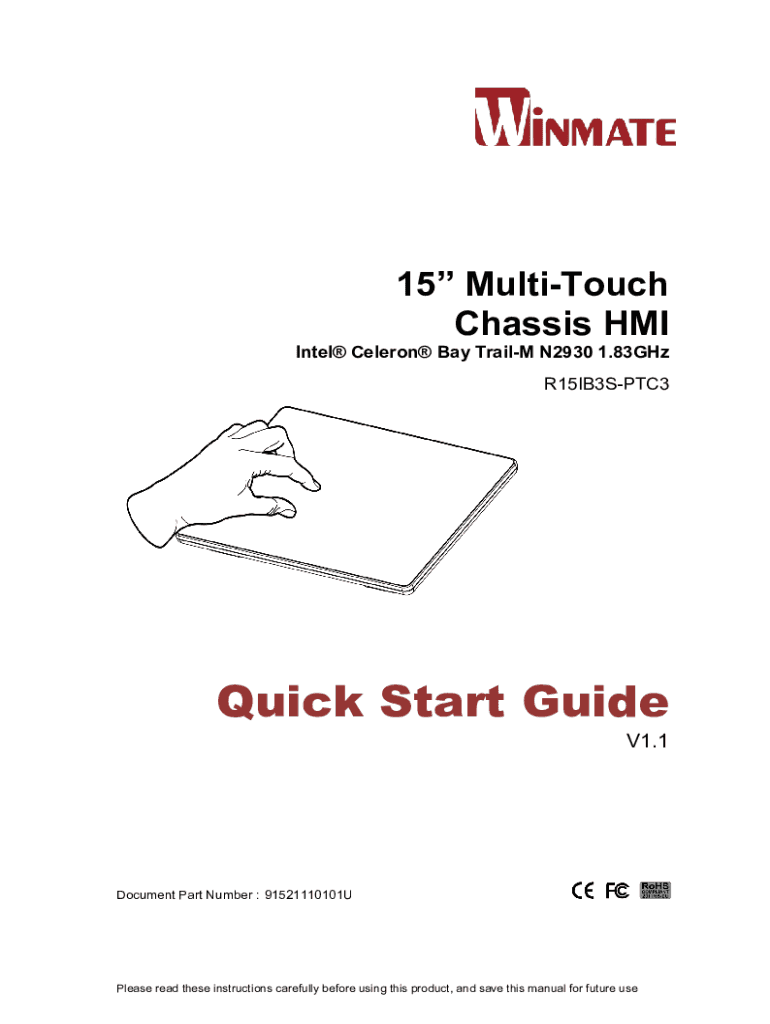 Fillable Online R15IB3S-PTC3 Multitouch Chassis HMI Quick Start Guide Fax Email Print - pdfFiller
