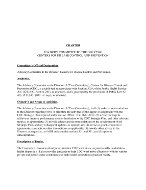 Fillable Online Director's Statement of Intent for CDC's Health System ...