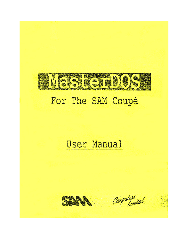 Fillable Online SAM Coup Assembly Language Programming - Pete Codes Fax ...