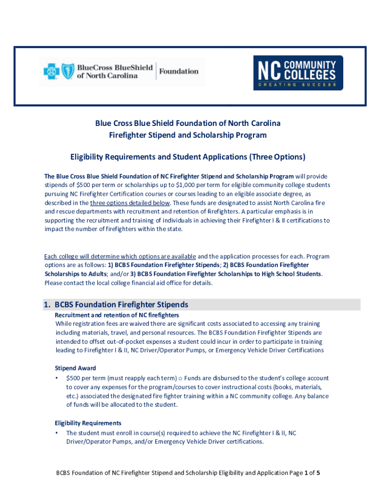 Fillable Online Fillable Blue Cross Blue Shield Foundation of North ...