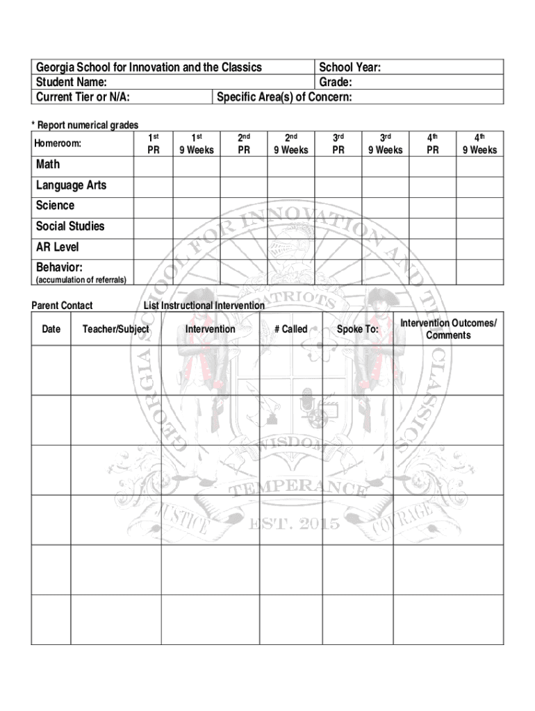 Fillable Online Student Monitoring Form Fax Email Print - pdfFiller