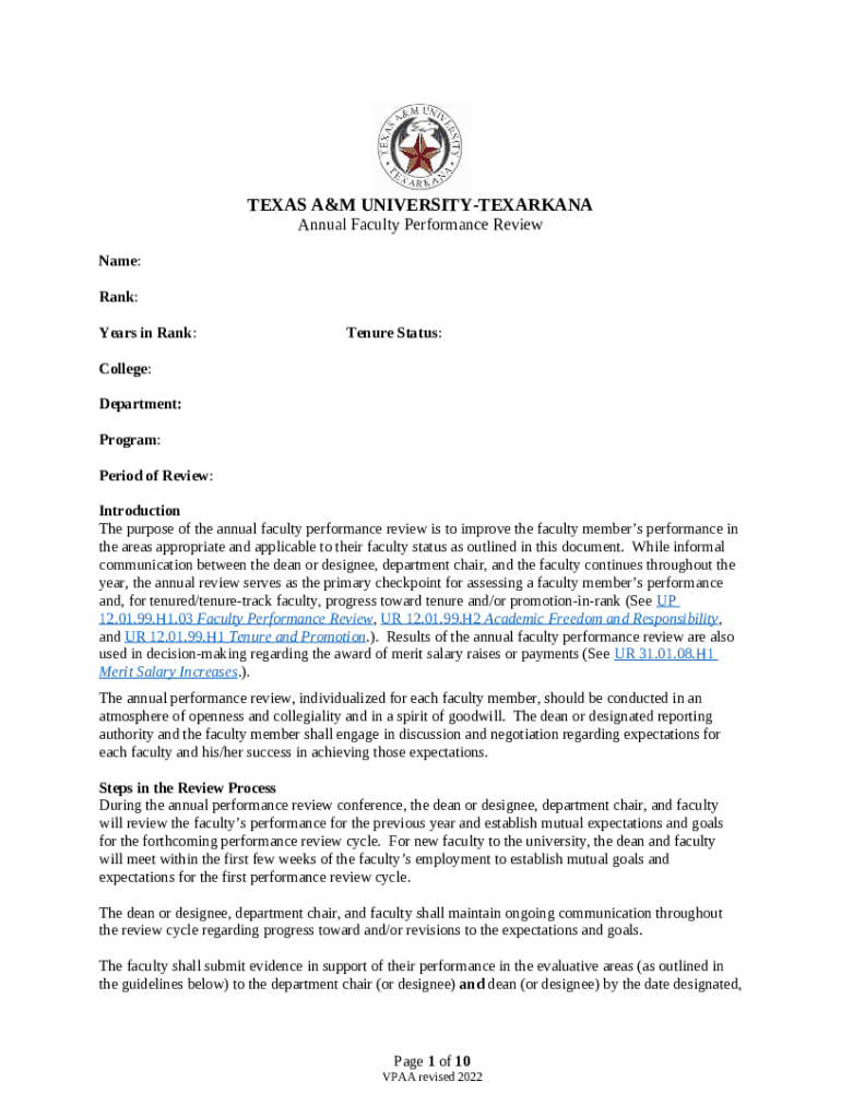 TEXAS A&M UNIVERSITY-TEXARKANA Doc Template | pdfFiller