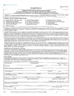 Fillable Online Criminal Background/Drivers Abstract/Credit Check Form ...