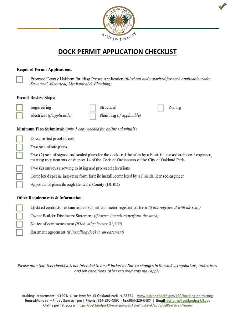 Fillable Online Dock Packet Fax Email Print - pdfFiller