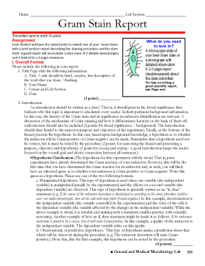 Fillable Online Gram Stain Report Fax Email Print - pdfFiller