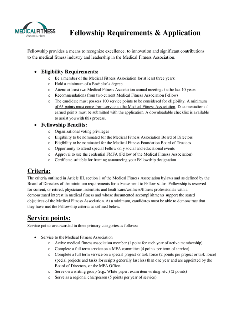 Fillable Online Requirements and Stipulations for Fellows - Graduate School Fax Email Print ...