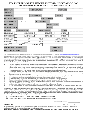 Fillable Online VOLUNTEER MARINE RESCUE VICTORIA POINT ASSOC INC ...