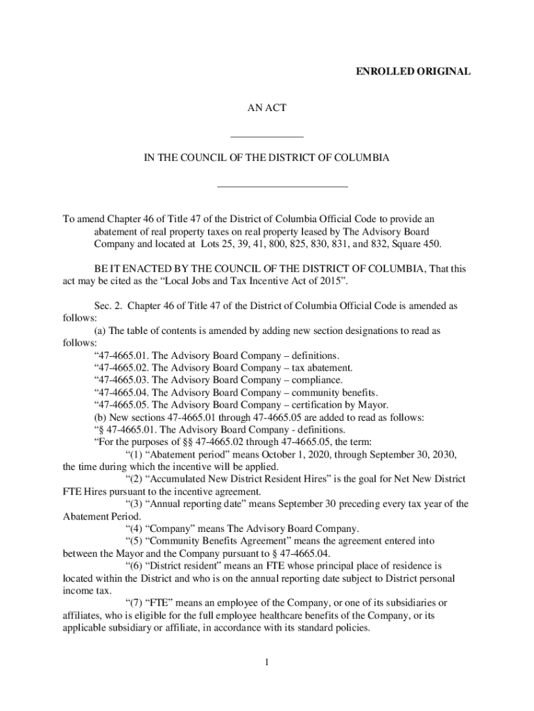 Fillable Online Chapter 46. Special Tax Incentives. Fax Email Print ...