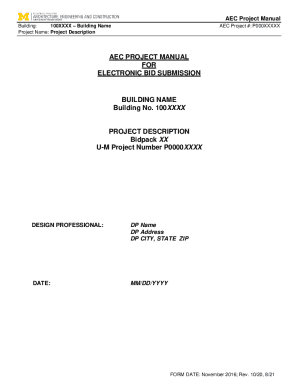 Fillable Online AEC Project Manual Fax Email Print - pdfFiller