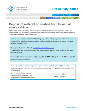 Fillable Online Form-Pre-activity-notice-space-launch-F7.pdf Fax Email ...