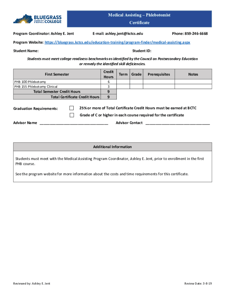 Fillable Online mai-certificate-phlebotomy.docx Fax Email Print - pdfFiller