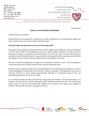 Fillable Online Parent Letter and consent form Fax Email Print - pdfFiller