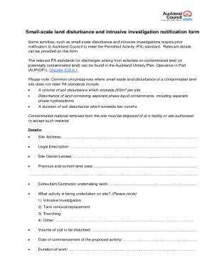 Fillable Online Small-scale land disturbance and intrusive ...