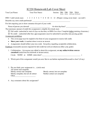 Fillable Online IC220 Homework/Lab Cover Sheet Fax Email Print - pdfFiller