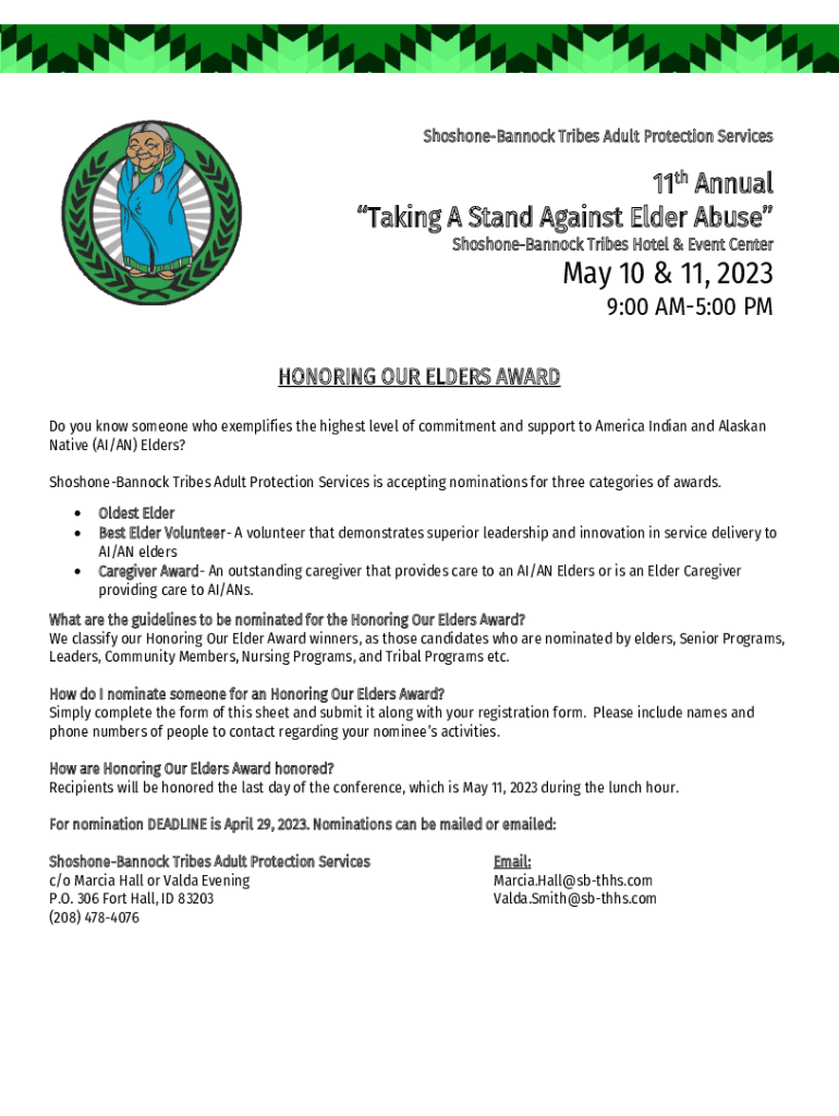 Fillable Online Taking a Stand Against Elder Abuse Conference in May ...