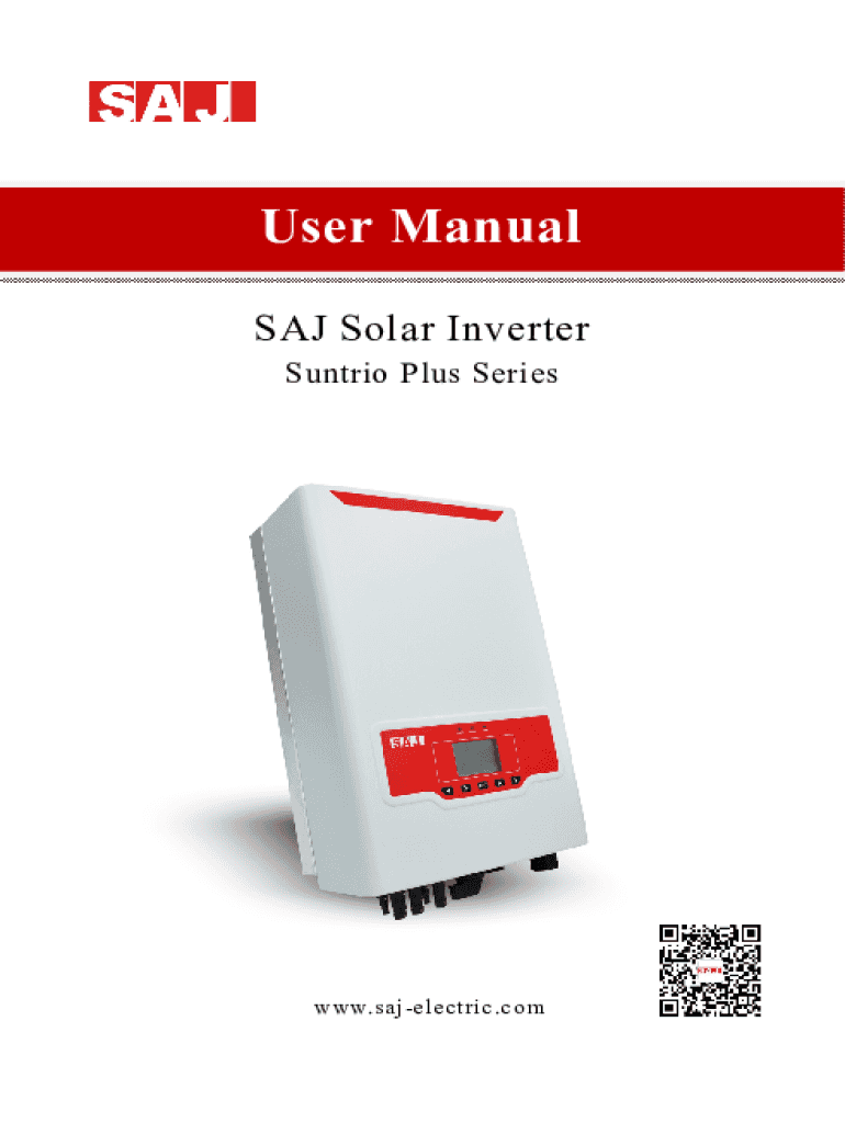 Fillable Online SAJ solar inverter Suntrio Plus series grid tie ...