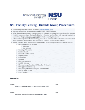 Fillable Online Facilities Maintenance Forms & RequestsNSU Fax Email ...