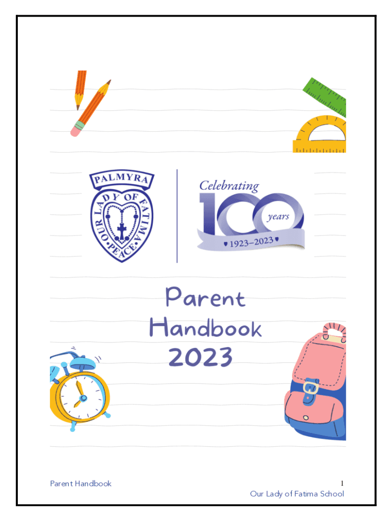 Fillable Online Student Parent Handbook - Our Lady of Fatima Catholic School Fax Email Print ...