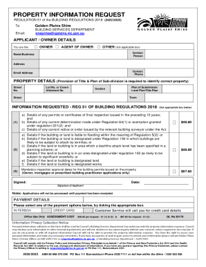 Fillable Online Property Information Request Form Reg 51(1) ... Fax ...