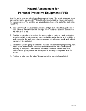 Fillable Online PPE hazard assessment form Fax Email Print - pdfFiller