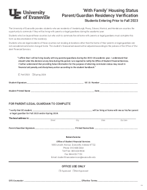 Fillable Online 'With Family' Housing Status Parent/Guardian Residency ... Fax Email Print ...