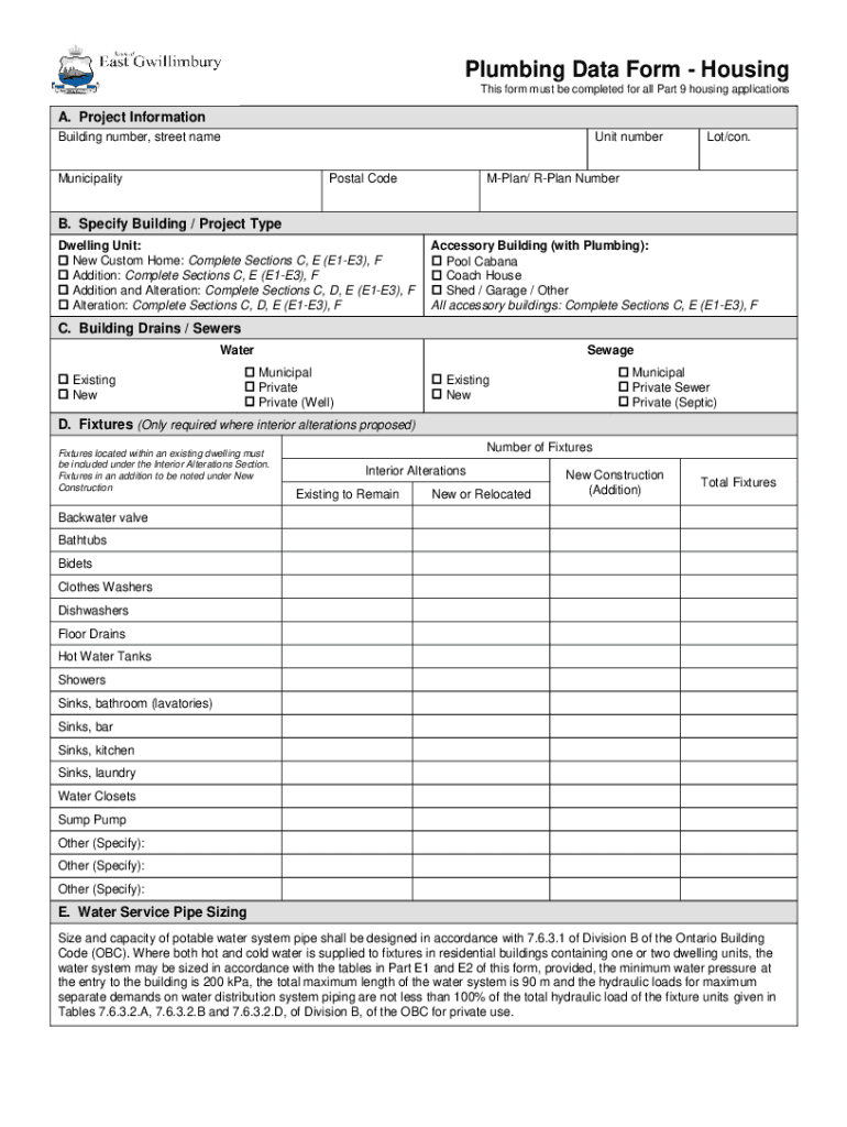 Fillable Online New Single Family Residential (NSFR) Permit Packet and ...