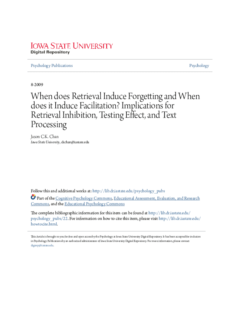 Fillable Online Examining the effect size and duration of retrieval-induced ... Fax Email Print ...