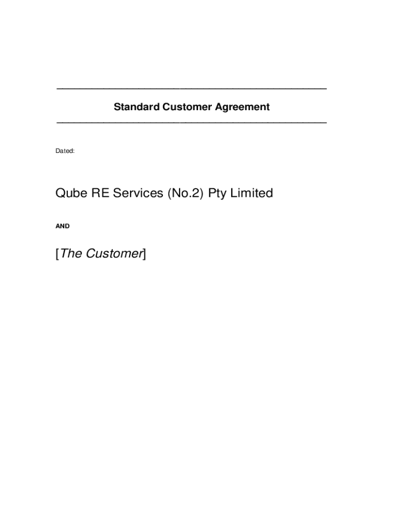 Fillable Online Qube Standard Access Agreement (SAA) Port Melbourne Fax ...