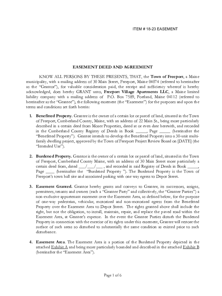 Fillable Online easement deed and agreement Fax Email Print - pdfFiller