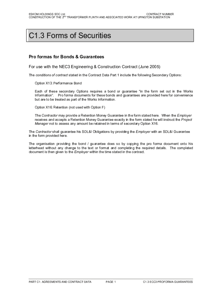 Fillable Online C1.3 Forms of Securities Fax Email Print - pdfFiller