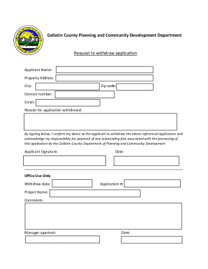 Fillable Online Withdraw application form Fax Email Print - pdfFiller